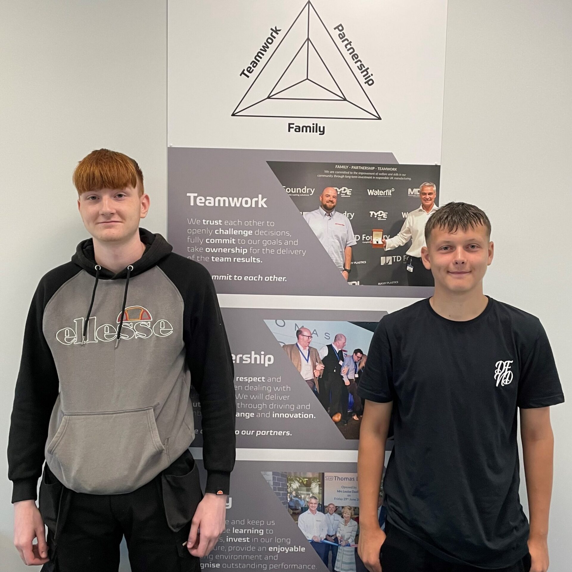 Welcome to our latest apprentices - Thomas Dudley Ltd